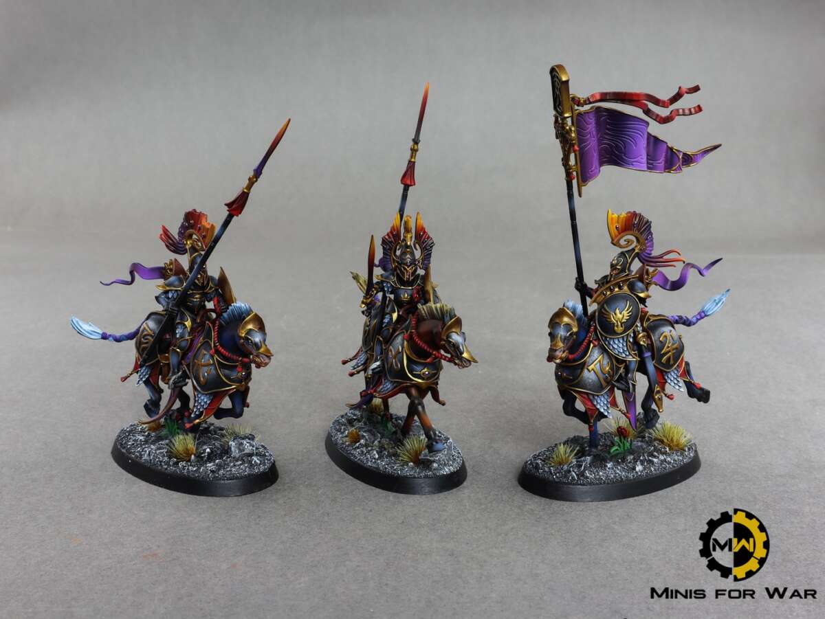 AoS - Lumineth Realm-lords in Red Color Pattern #2 - Minis For War ...