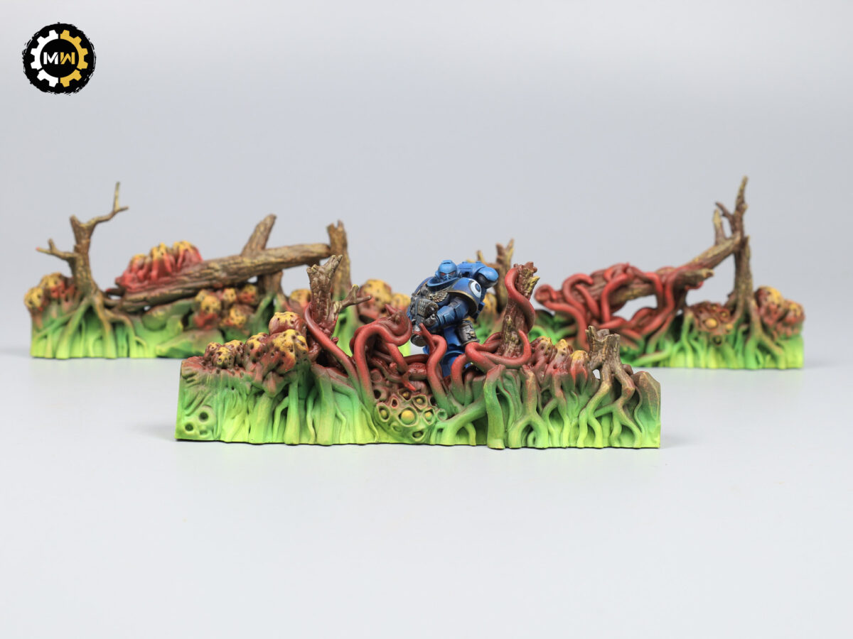 Rotting Forest Barricades Painted Terrain Set for Miniatures