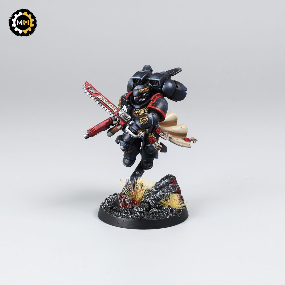 Black Templars Captain with Jump Pack - Painted Ready to Play